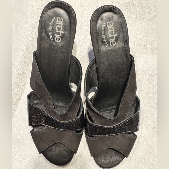 Arche | Shoes | Arche Slip On Heeled Sandals | Poshmark